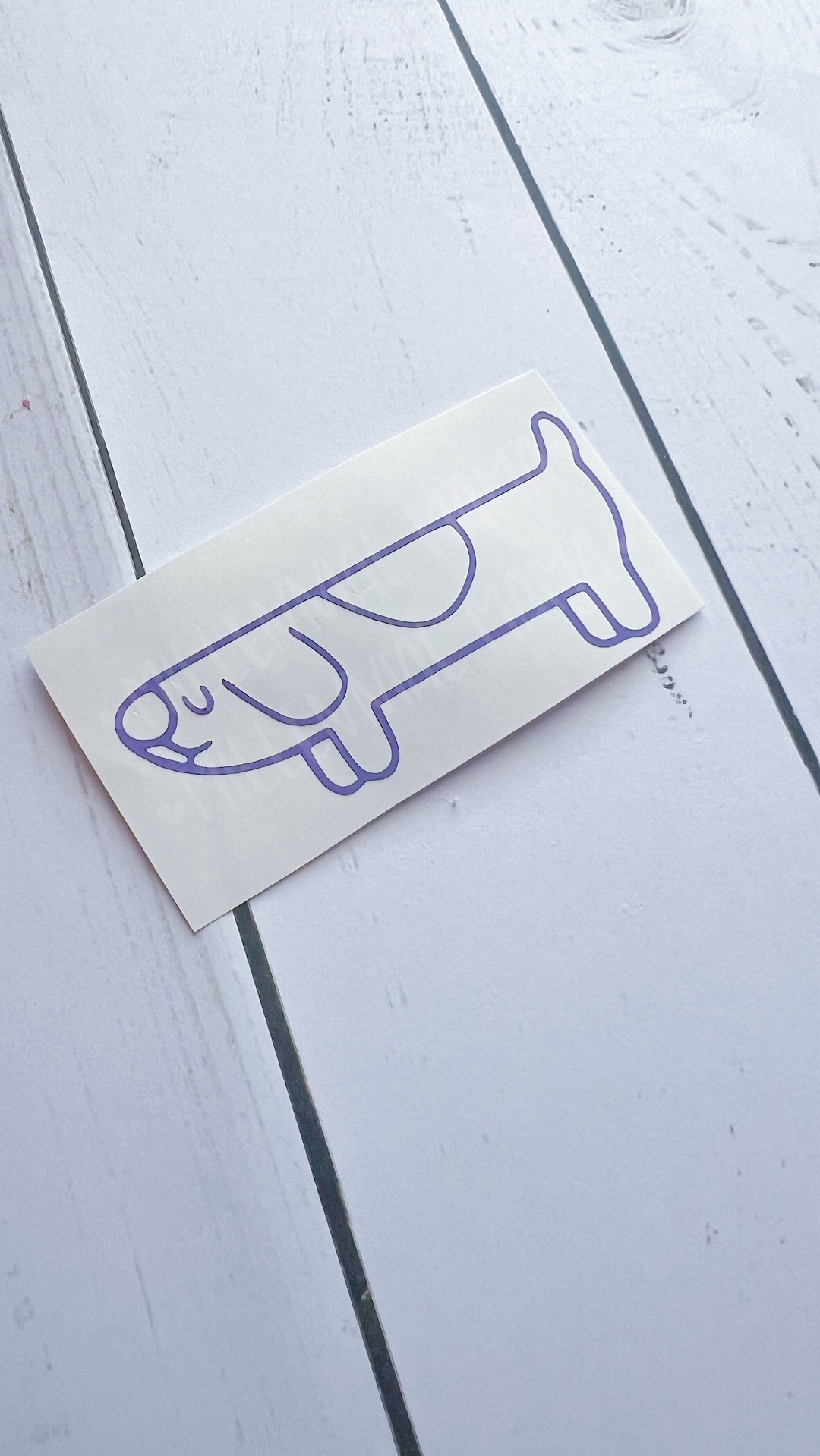 Long Dog Sticker, Long Dog Decal, Hidden Long Dog Decal, Blue Dog Decal ...
