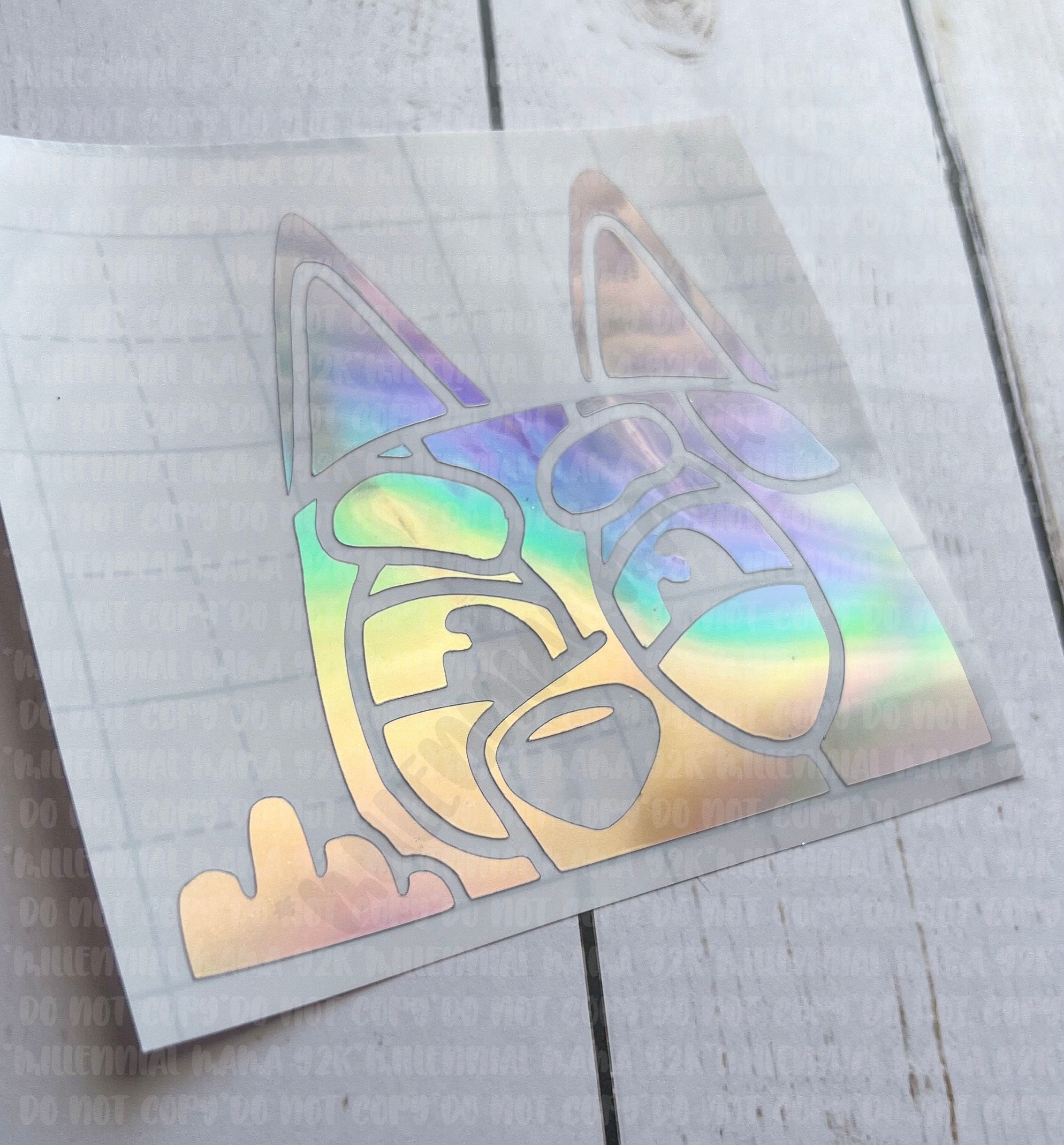 Bluey Muffin Decal, Muffin Middle Finger Decal, Muffin Peeker Sticker ...