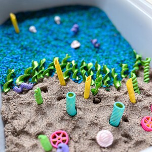 Coral Reef Sensory Bin, Sensory Filler, Colored Pasta, Beach, Ocean ...