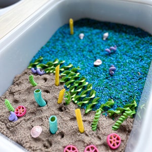 Coral Reef Sensory Bin, Sensory Filler, Colored Pasta, Beach, Ocean - Etsy