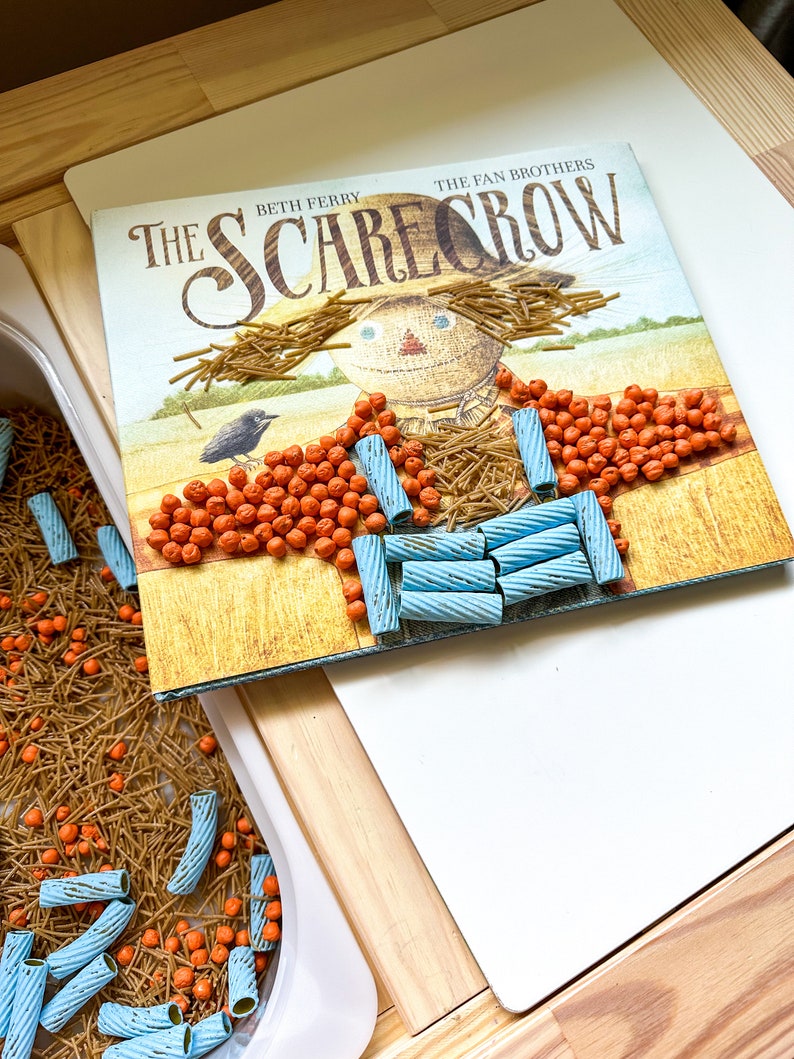 Scarecrow Sensory Bin, Fall Sensory Bin, Sesonal Sensory Bin, Sensory ...