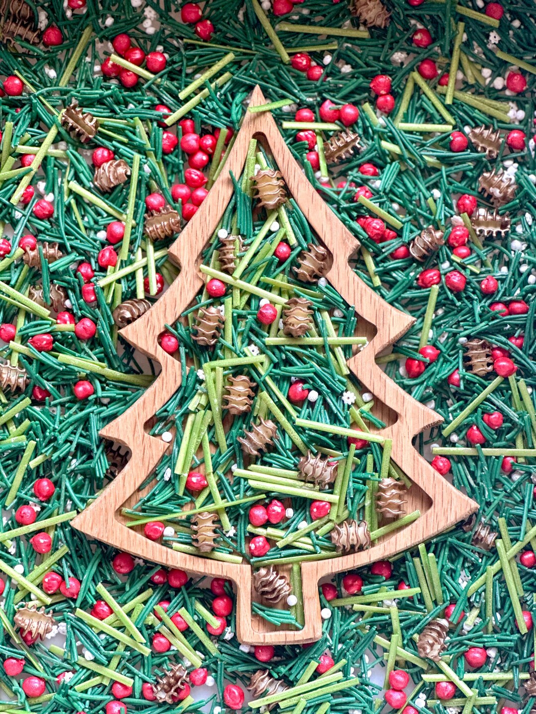 Christmas Sensory Bin, Forest Sensory Bin, Winter Sendory Bin, Sensory Filler, Colored Pasta ...