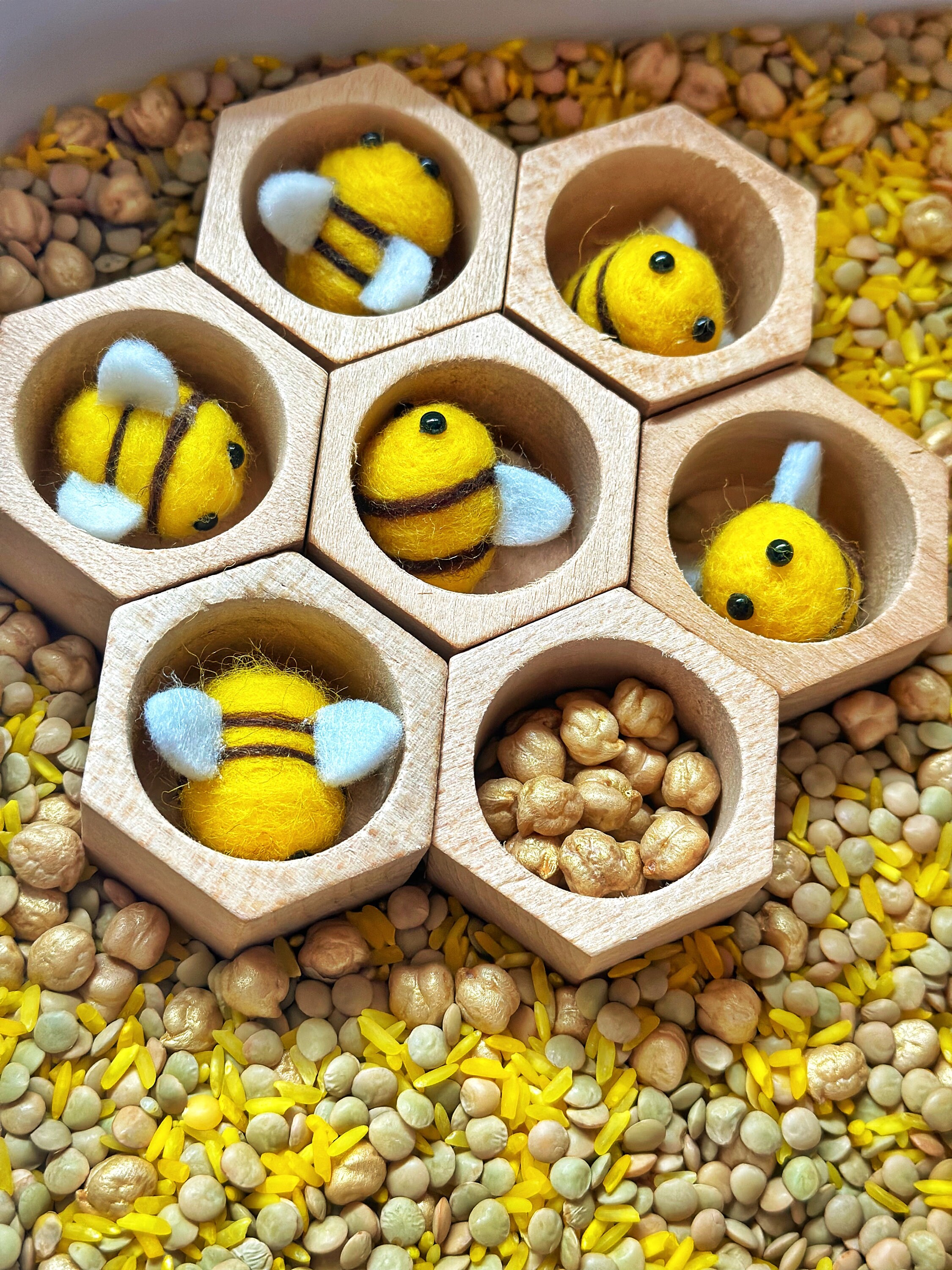 Bumble Bee Sensory Bin, Sensory Filler, Colored Rice - Etsy