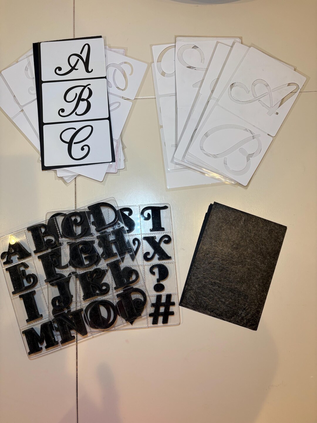 ABC Reusable Stencil, Alphabet Pattern, Letter Plastic Template, DIY ...