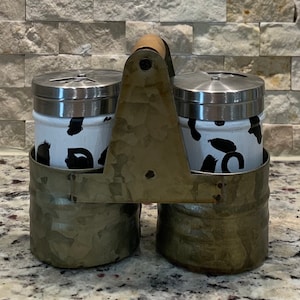 Kitchen Mason Jar Dairy Cow Print Set Country Black White Storage ...