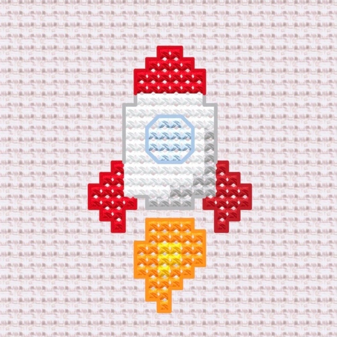 Rocket Cross Stitch Pattern - Etsy