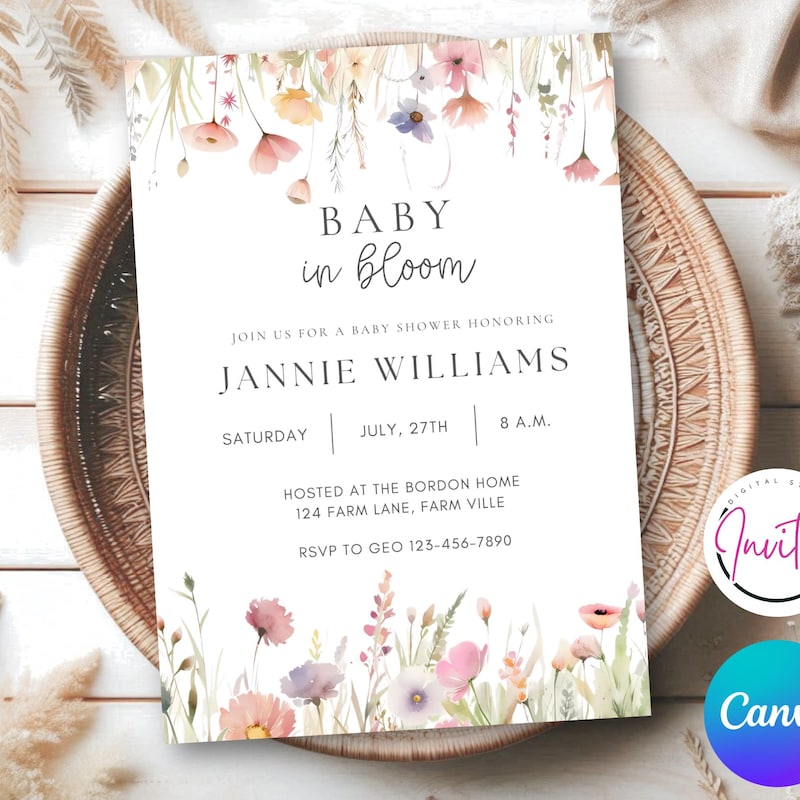 Baby in Bloom Birthday - Etsy UK