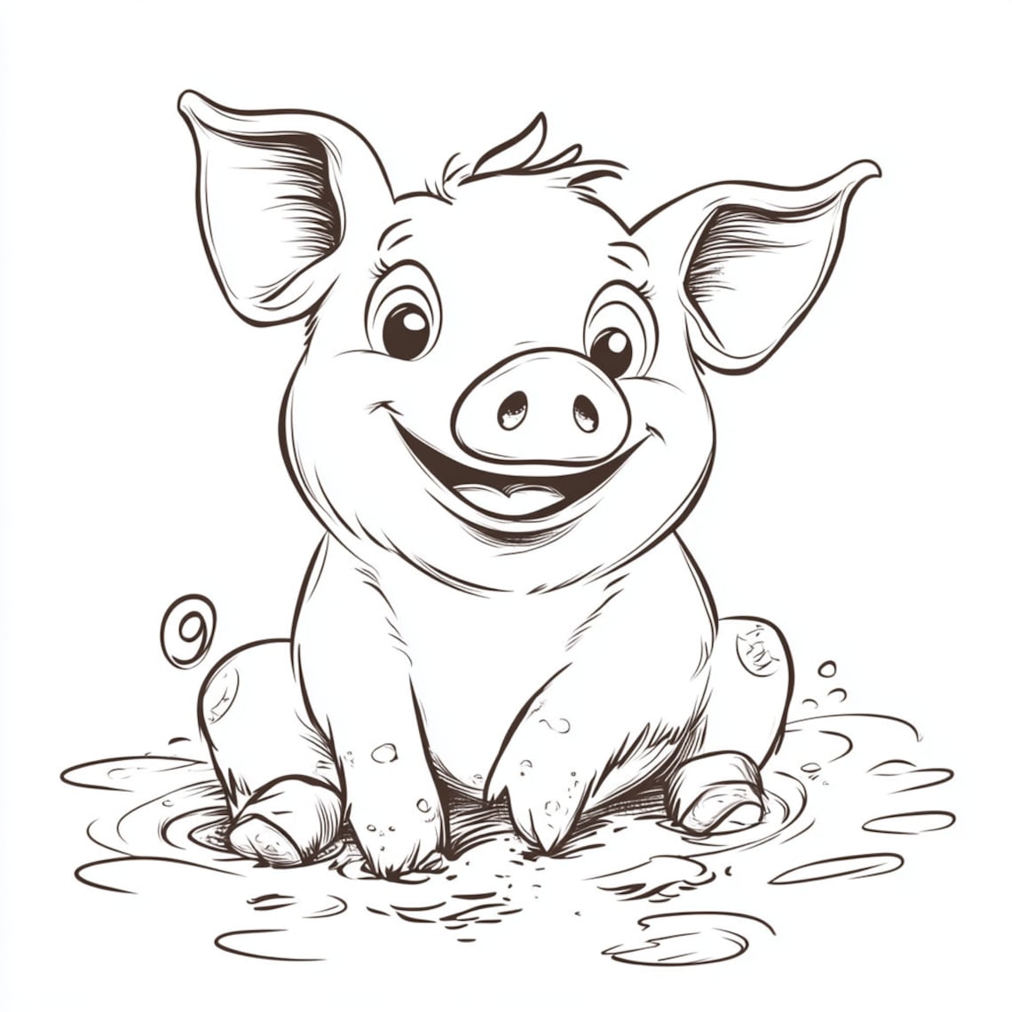 Farm Animal Coloring Pages, Printable Farm Animals, Preschool Activity ...