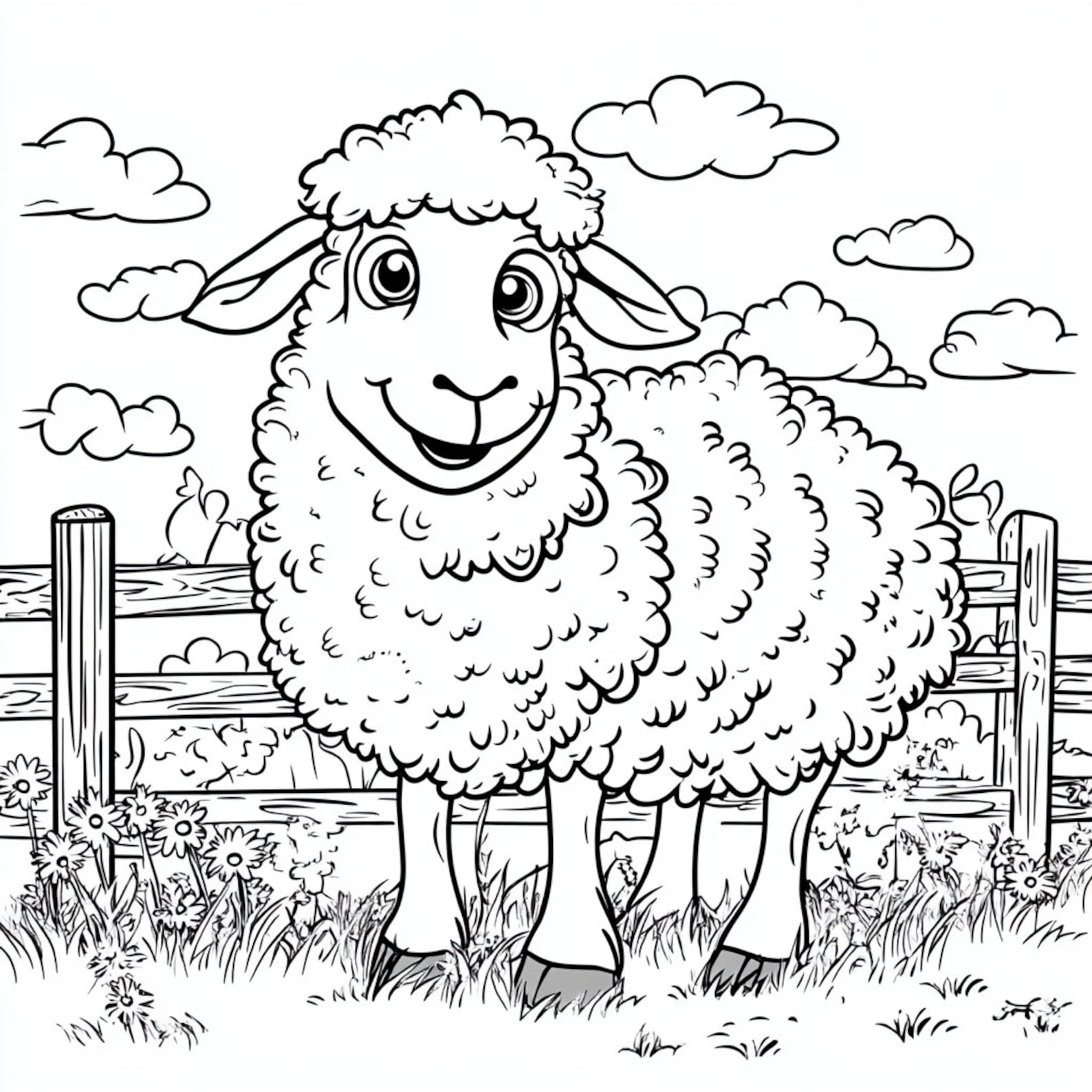 Farm Animal Coloring Pages, Printable Farm Animals, Preschool Activity ...