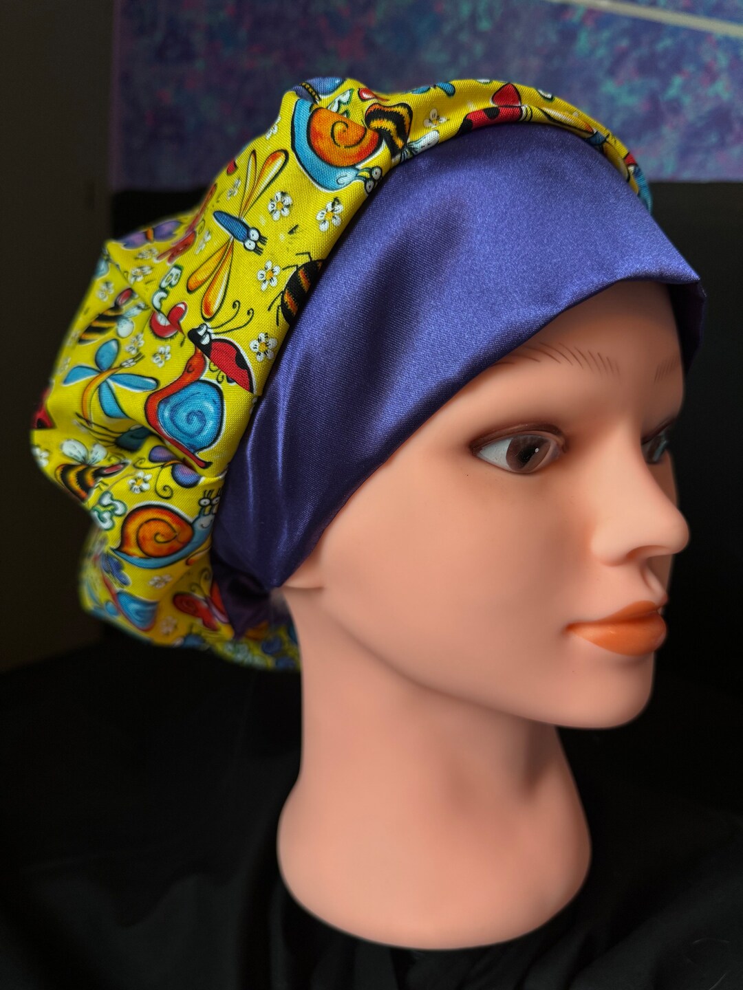 Bugs Scrub Cap, Bouffant, Satin Brim - Etsy