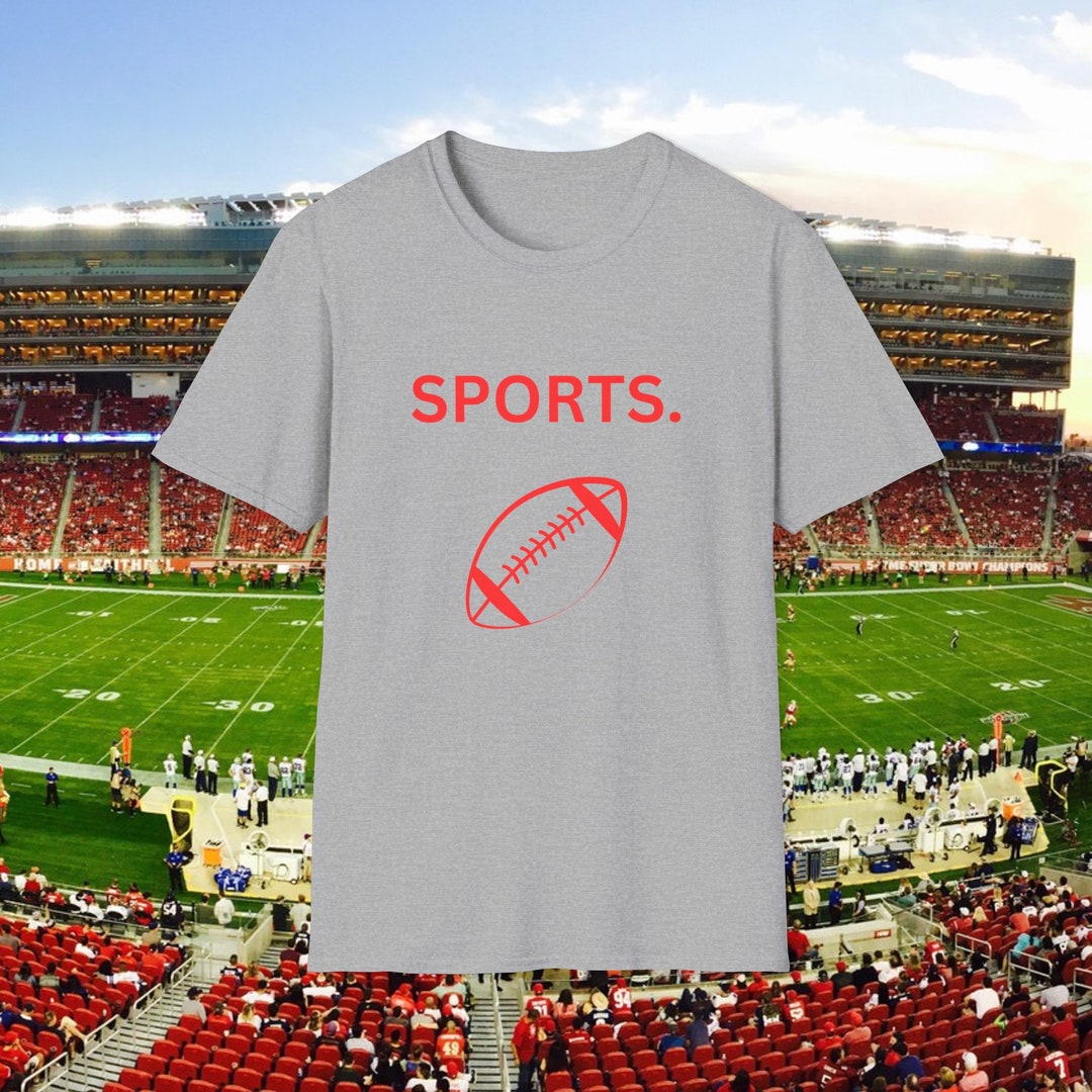 SPORTS. Red Logo Football Shirt, College Football Tee, NFL Unisex ...