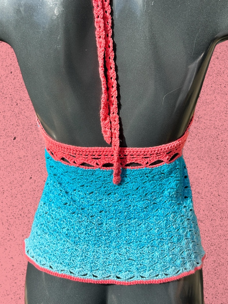 Y2K Crochet Top Pattern - Beginner Butterfly Halter Bralette | Peekaboo ...