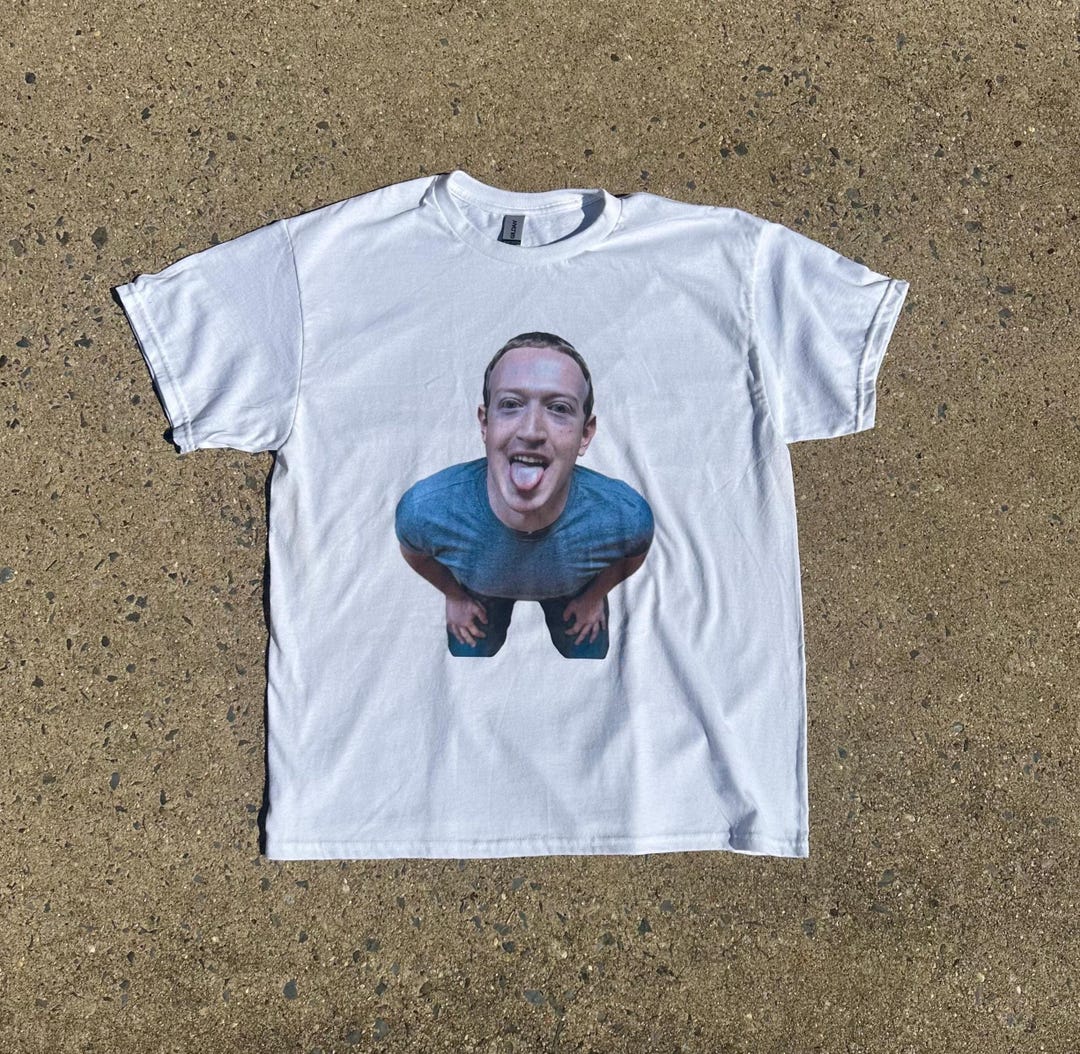 Mark Zuckerberg Zesty Funny Face Tee, Humorous Tee, Graphic T-shirt ...