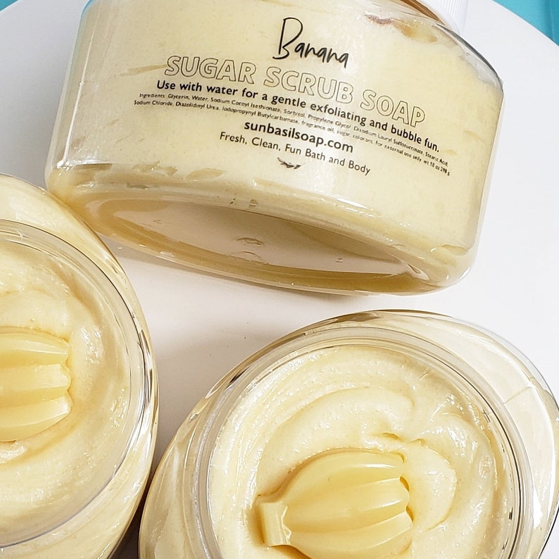 Banana Sugar Scrub: Tropical Exfoliating Vegan Body Care - Etsy