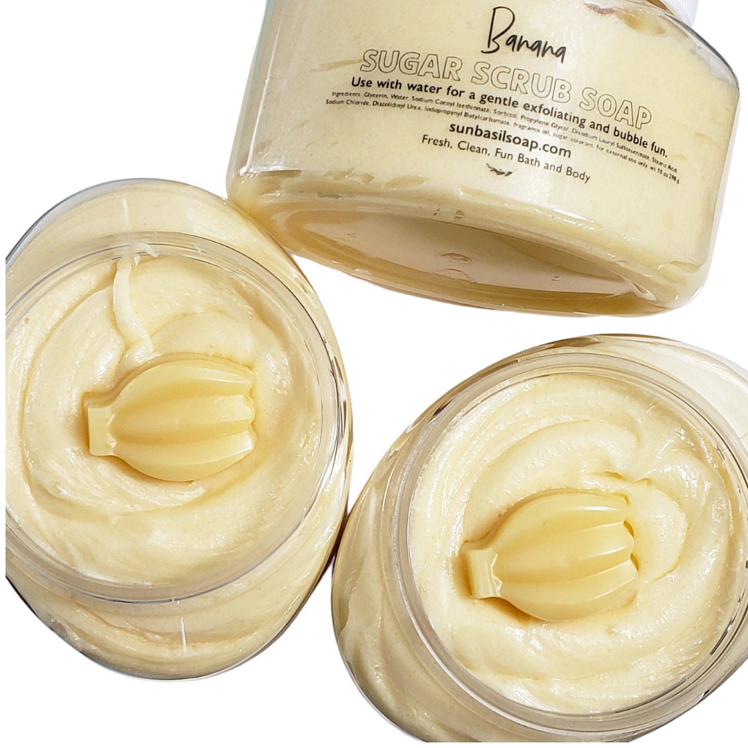 Banana Sugar Scrub / Tropical / Sugar Soap Scrub / Sugar Scrub / Body ...