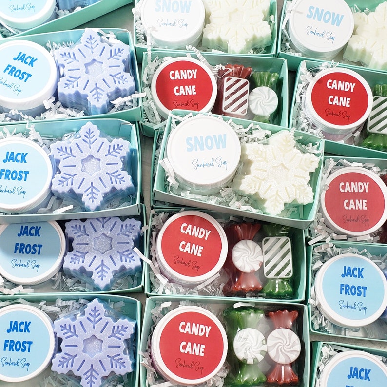 Candy Cane Spa Gift Box: Holiday Soap & Body Butter Set - Etsy
