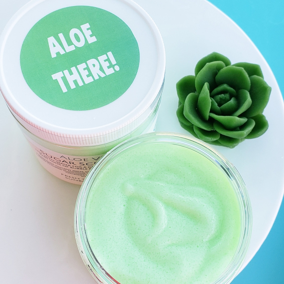 Aloe Sugar Scrub / Aloe Vera Natural Sugar Scrub / Exfoliating | Etsy