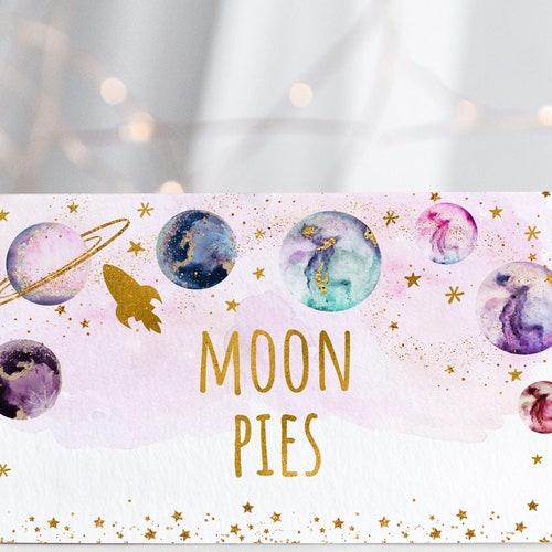 Pink Outer Space Birthday Invitation Galaxy Girls Party - Etsy
