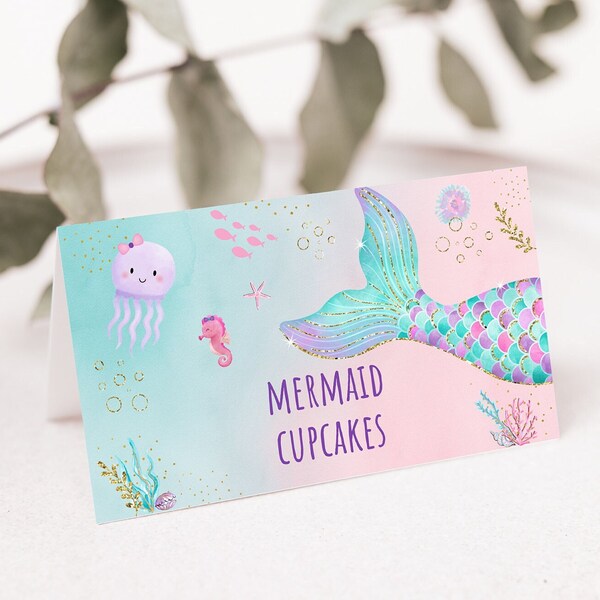 Mermaid Food Labels - Etsy
