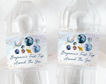 EDITABLE Outer Space Bottle Label Galaxy Water Labels - Etsy