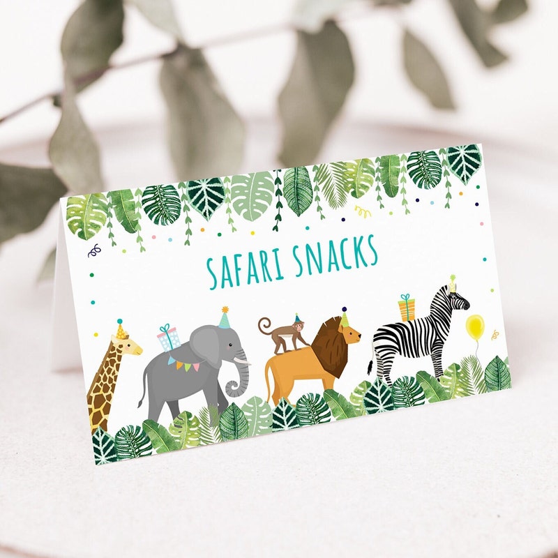 Safari Food Labels - Etsy