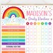 Editable Rainbow Daily Routine Chart Daily Schedule Morning & - Etsy