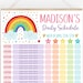Unicorn Reward Chart, Unicorn Behavior Chart, Pink & Gold Rainbow ...