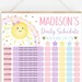 Editable Home School Schedule Sunshine Rainbow Girls Daily Routine ...