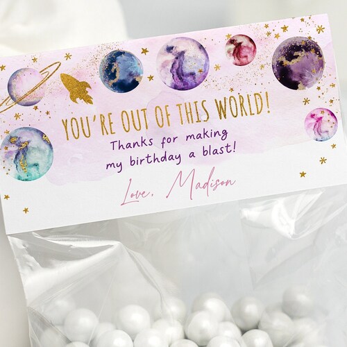 Outer Space Birthday Galaxy or Universe Theme Party Favor - Etsy