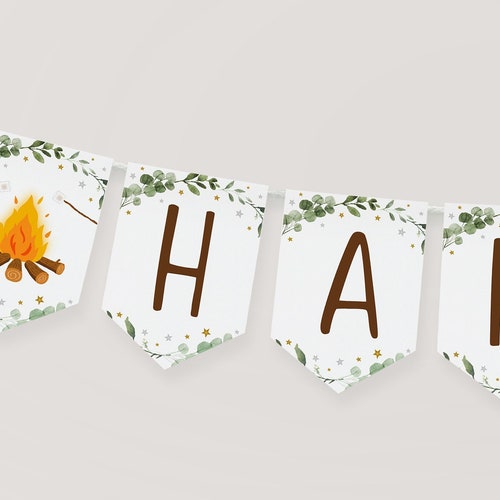 EDITABLE S'mores Birthday Invitation Camping Campfire - Etsy