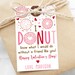 Editable Donut Valentine's Day Tags Friendship Valentine's Day Treat ...