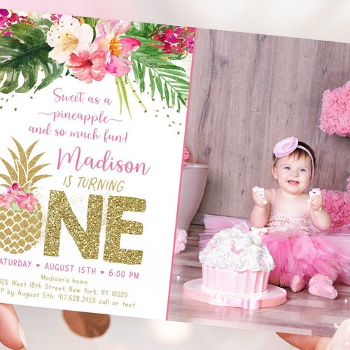 Editable Pineapple Birthday Cupcake Toppers Sweet as A - Etsy