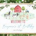 Editable Farm Birthday Welcome Sign Farm Party Barnyard - Etsy