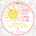 Editable Teacher Appreciation Gift Tag Sunshine Thank You Tag Summer ...