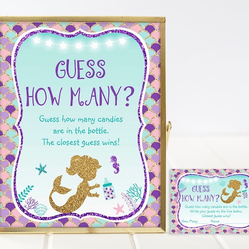 Mermaid Baby Shower Games Bundle Printable Under the Sea Baby - Etsy