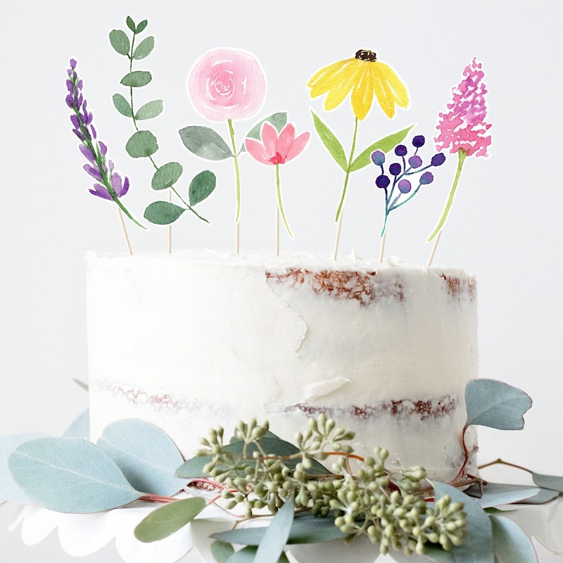 Wildflower Cake Topper - Etsy