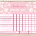 Editable Daisy Reward Chart, Pink Daisy Behavior Chart, Girl Chore ...