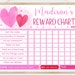 Editable Hearts Reward Chart, Hearts Behavior Chart, Pink Gold Hearts ...