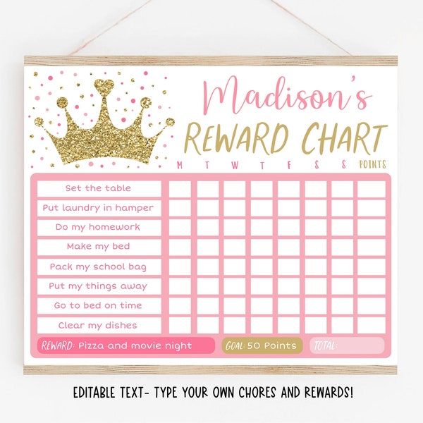 Reward Chart for Kids - Etsy