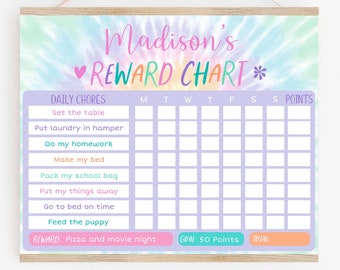 Printable Rainbow Reward Chart for Kids Editable PDF Sunshine - Etsy