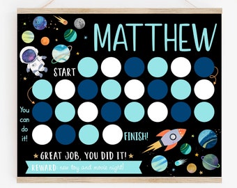 Printable Good Behavior Chart Outer Space - Etsy Canada