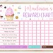 Editable Baking Reward Chart, Girls Behavior Chart, Cupcake, Candy ...