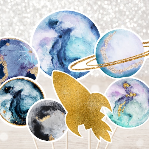 Editable Space Birthday Party Sign Galaxy Planets Outer Space - Etsy