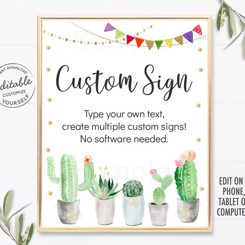 EDITABLE Fiesta Bridal Shower Sign Fiesta Table Sign Couples | Etsy