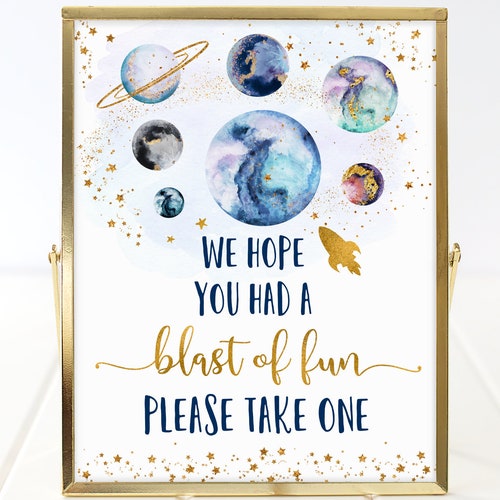 Editable Space Baby Shower Party Sign Galaxy Planets Outer - Etsy