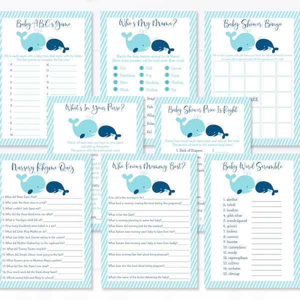 Whale Baby Shower - Etsy