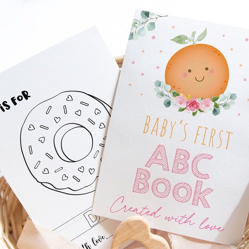 Baby Shower Coloring Pages ABC Book Baby Shower Games - Etsy