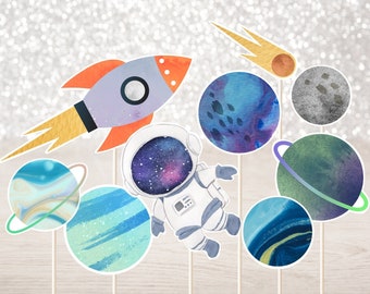 Outer Space Crayon Party Favor, Rocket Ship Coloring Sheet Thank You ...