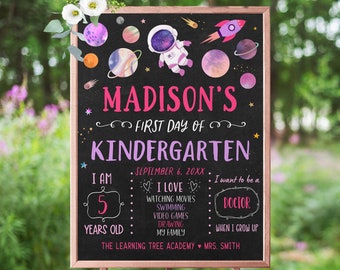 First Day Kindergarten Sign - Etsy
