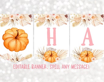 Fall Birthday Banner | Etsy